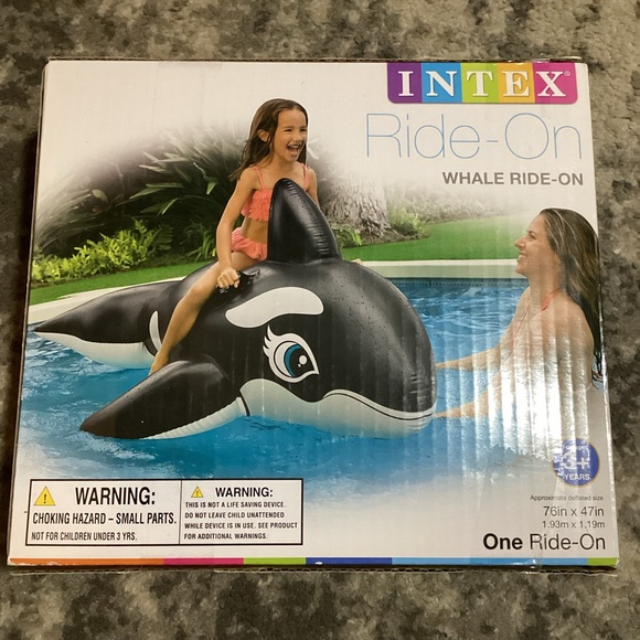 Intex | Other | Intex Rideon Whale Inflatable Pool Float 76x47 27 Nib ...